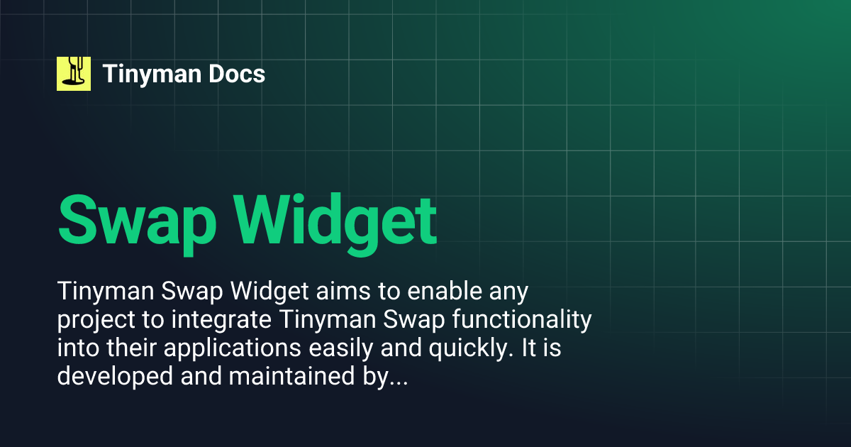 Swap Widget | Tinyman Docs